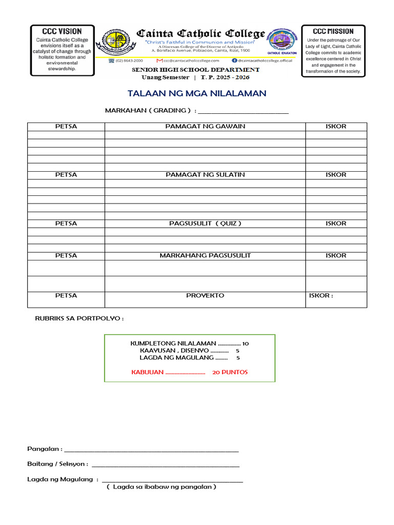 Talaan NG Mga Nilalaman 25 26 | PDF