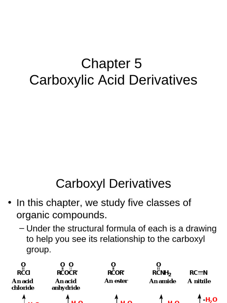 Carboxylic Acid Derivatives 2 | PDF | Ester | Amide