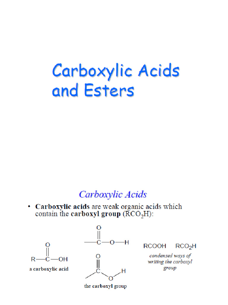 Carboxylic Acids Esters | PDF