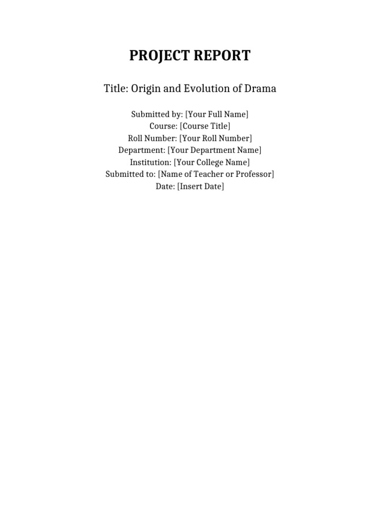Evolution of Drama Through Ages | PDF