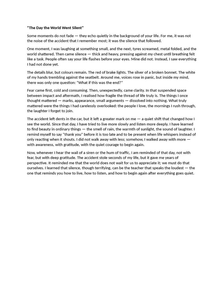 Lessons from a Life-Altering Accident | PDF
