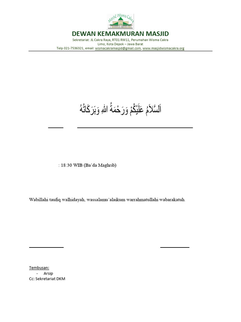 Undangan Maulid LPM Limo | PDF