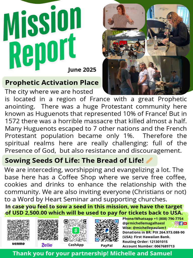 Mission Report Michelle-June25 | PDF