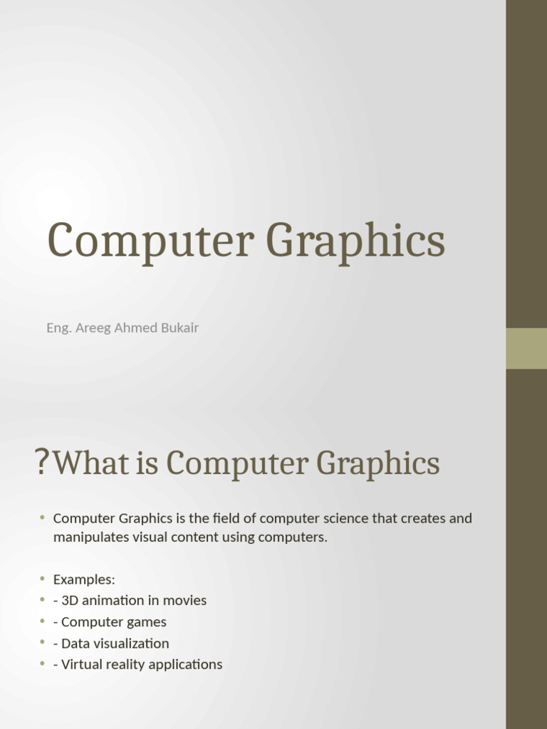 Overview of Computer Graphics Basics | PDF