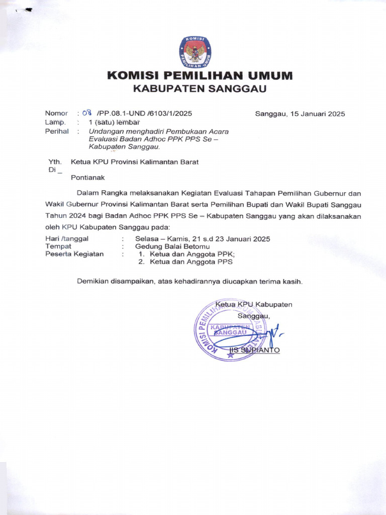 08 - Ketua Kpu Provinsi Kalimantan Barat | PDF