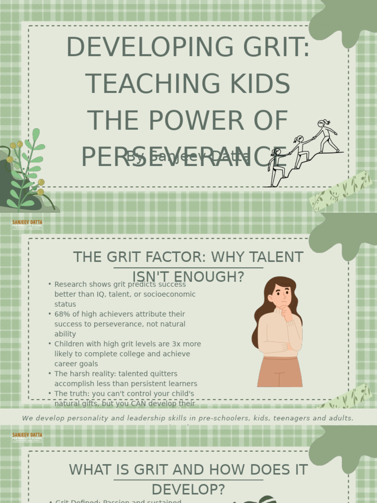 Developing Grit: Teaching Kids The Power of Perseverance | PDF | Grit ...