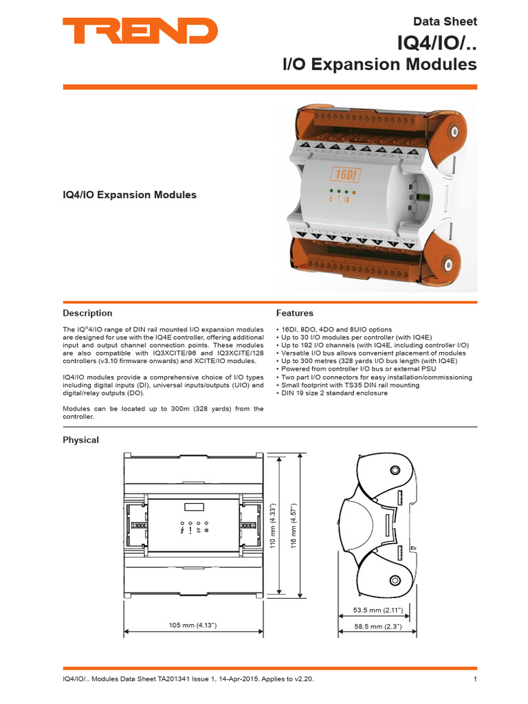 IQ4/IO Expansion Modules Data Sheet | PDF | Relay | Field Effect Transistor