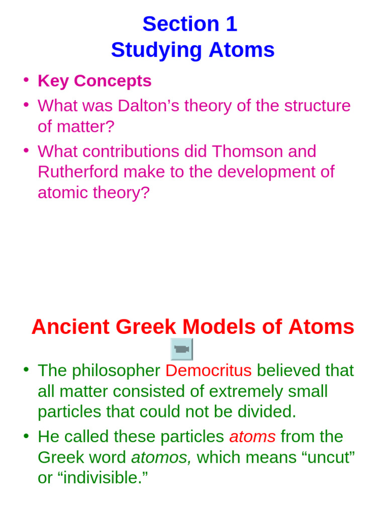Evolution of Atomic Theory Explained | PDF | Atoms | Atomic Nucleus