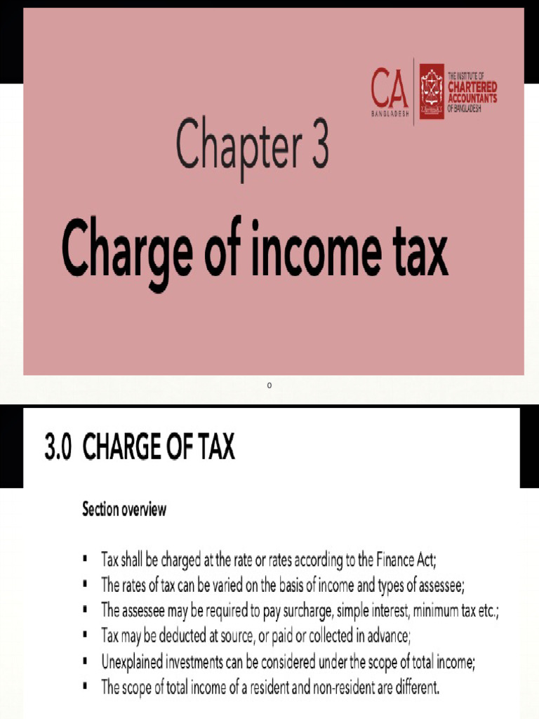 Chapter 3 - Charge of Income Tax and Chapter 4 Income From Employment | PDF