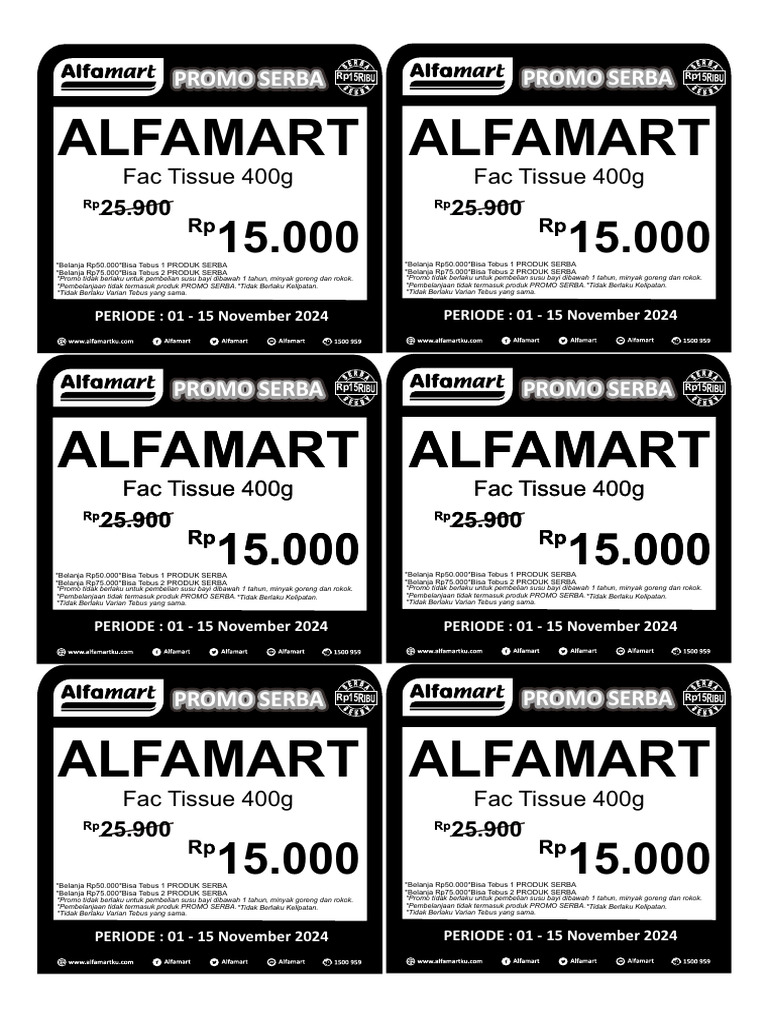 Revisi Stopper PWP Alfa Fac Tissue Harga Coret Periode 01-15 November ...