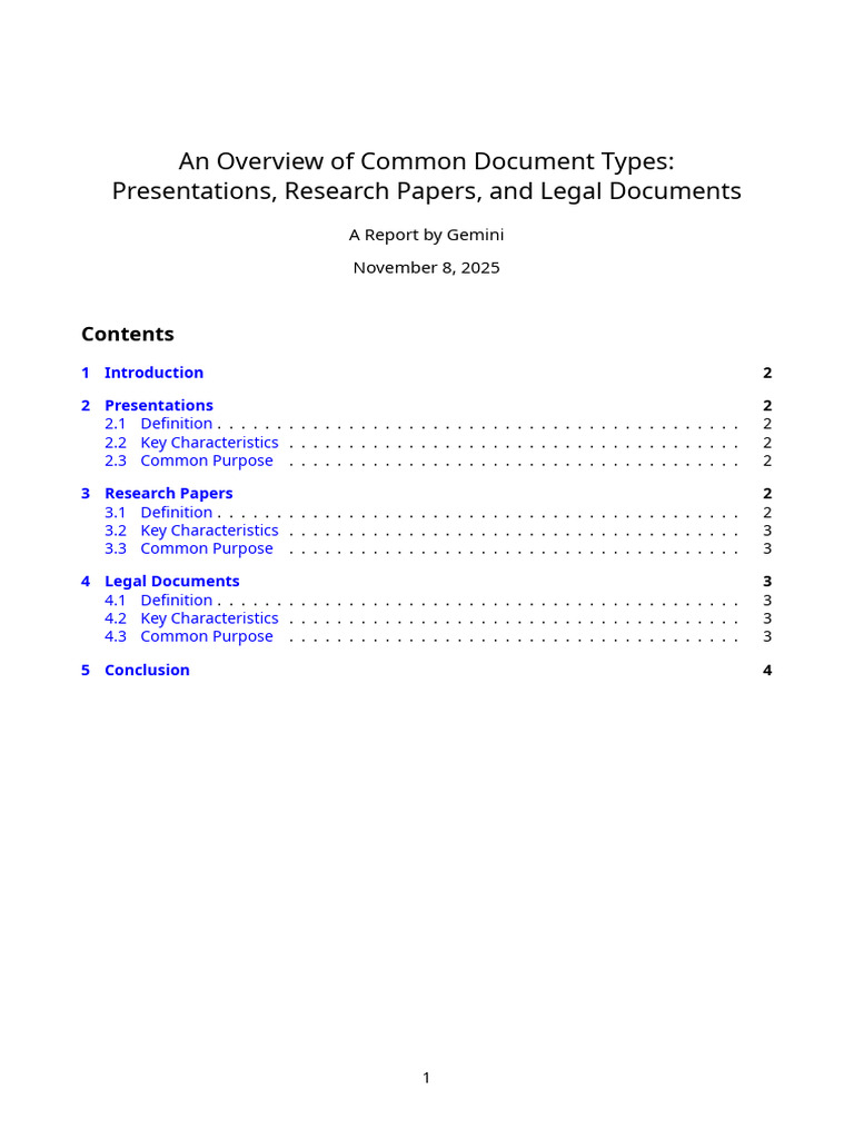 Overview of Document Types | PDF | Academic Publishing | Communication