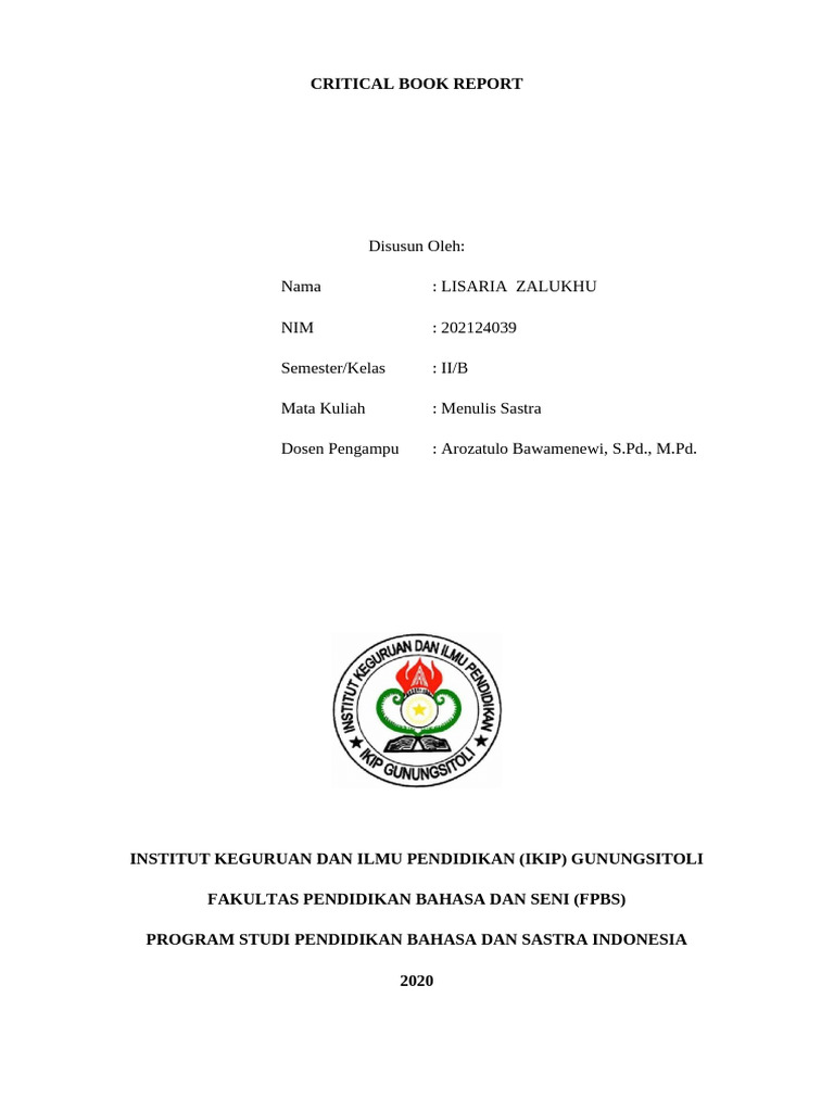 Critical Book Report | PDF