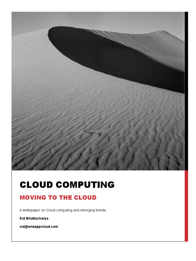 Cloud Computing Whitepaper - Sid Bhattacharya | PDF | Software As A Service | Cloud Computing