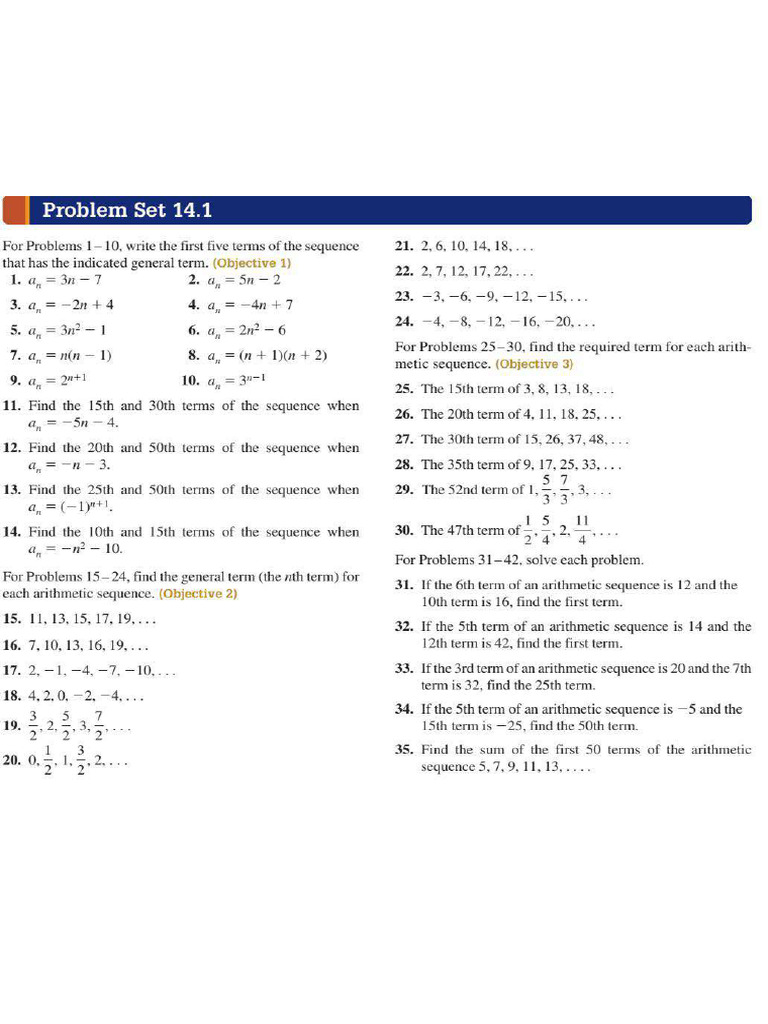 Sequence of Arithmetic and Geometric Series | PDF