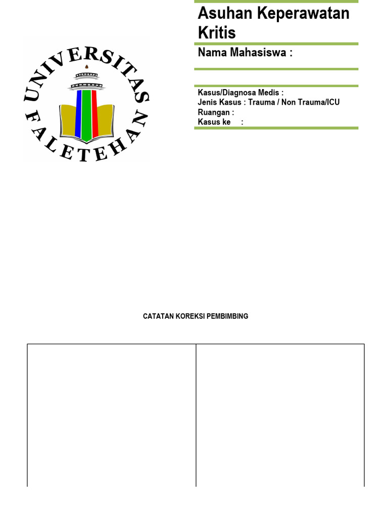 Format LK Askep Gadar 2023-24 (Icu) | PDF