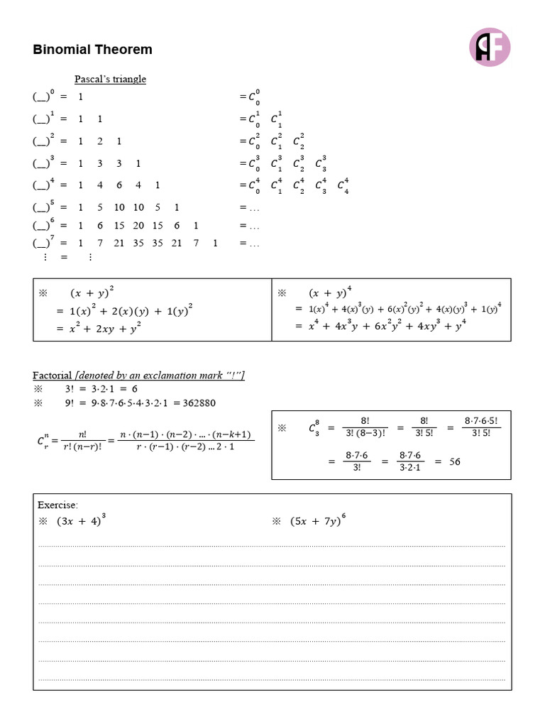 Binomial Theorem | PDF