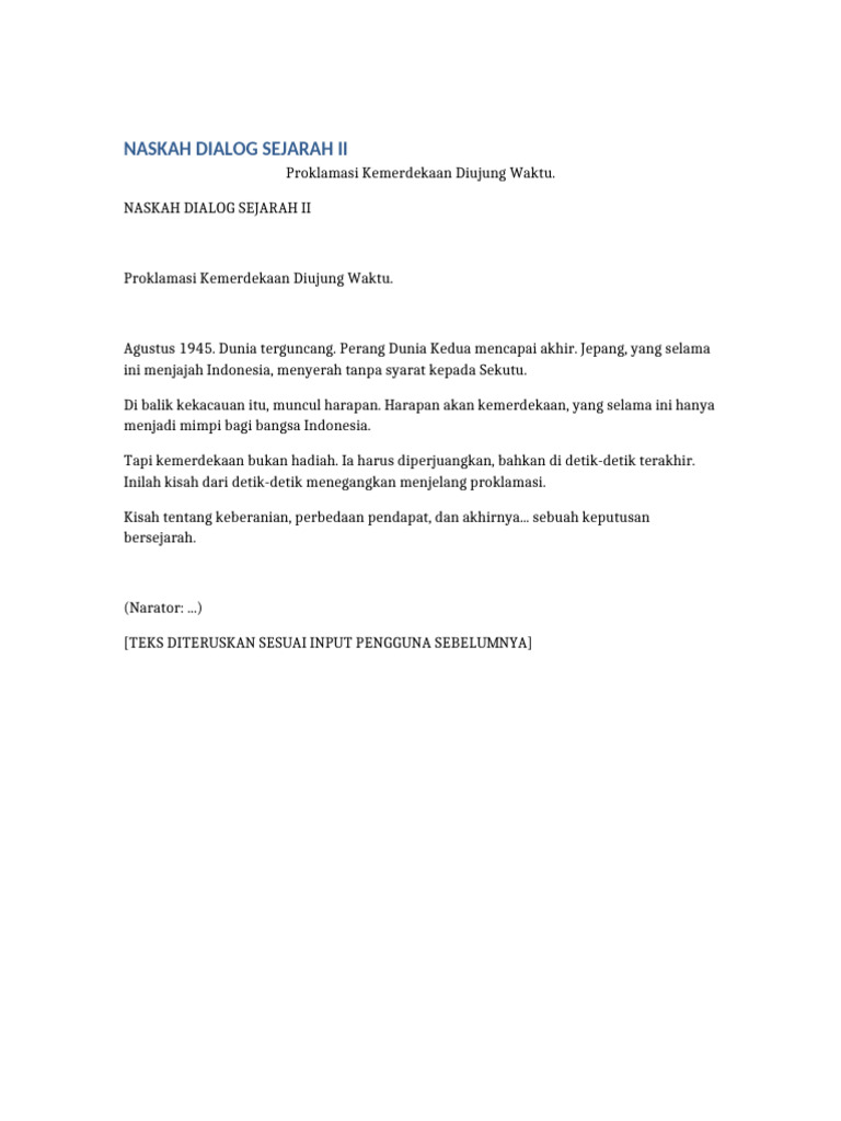 Naskah Proklamasi Rapi | PDF