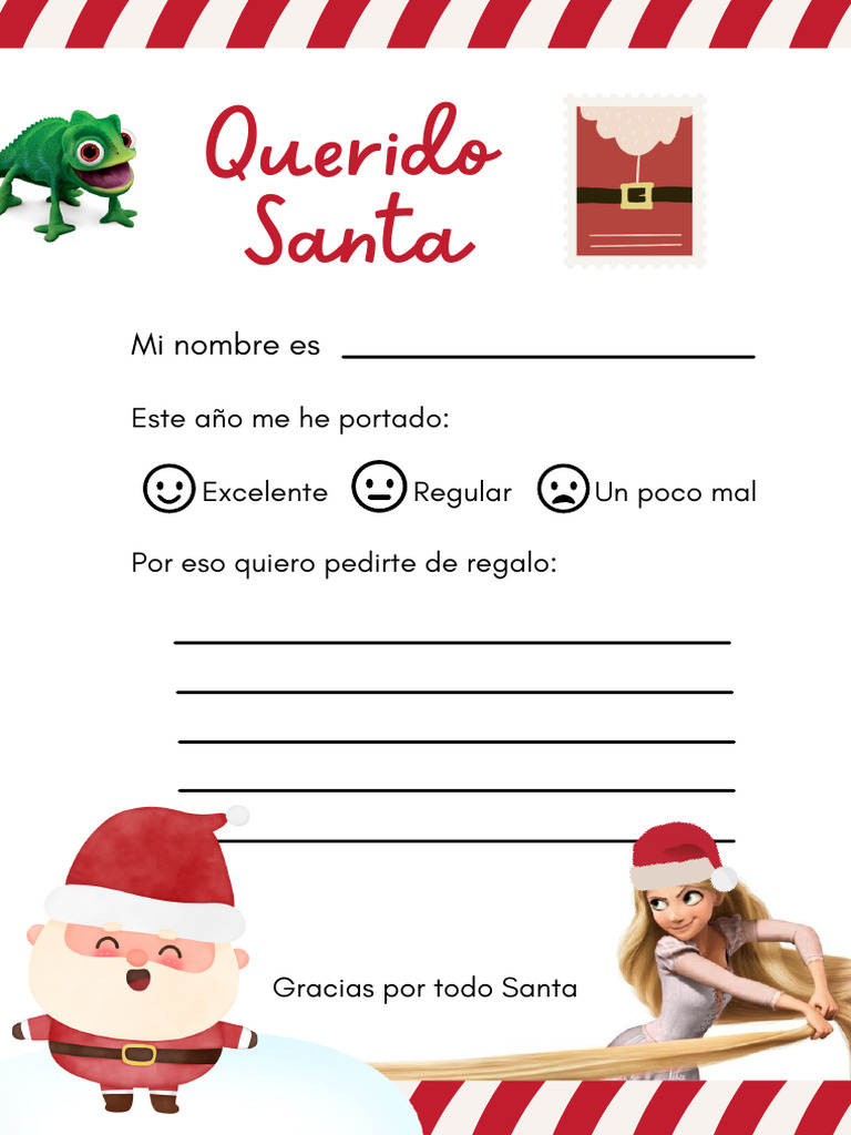 Carta a Santa: Mis deseos navideños | PDF