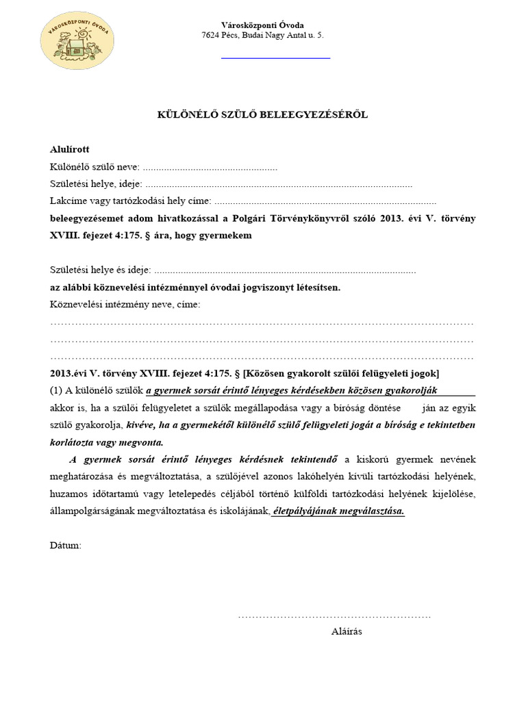 Kulonelo Szulo Nyilatkozata VKO | PDF