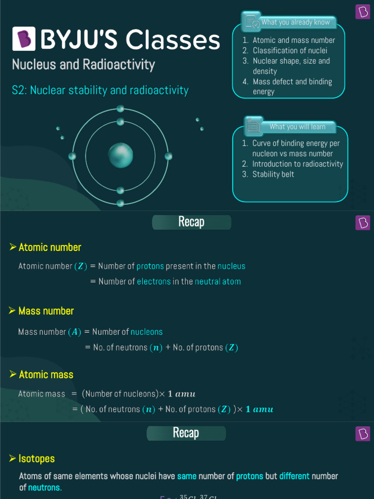 Nuclear Stability and Radioactivity Insights | PDF | Atomic Nucleus ...