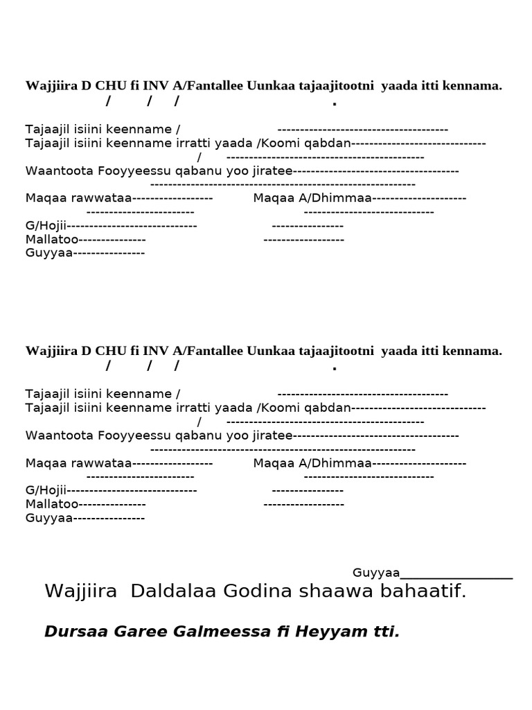 Xalayya Adda Addaa | PDF