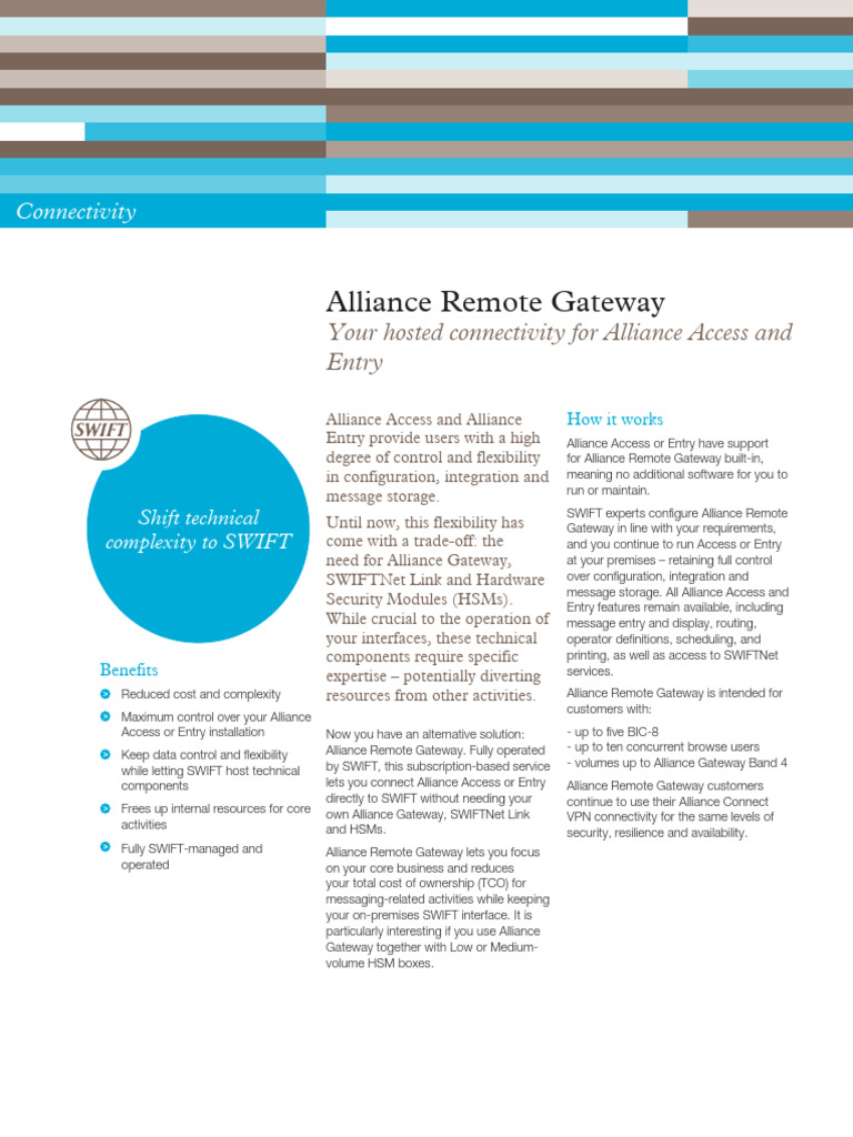 Alliance Remote Gateway Overview | PDF | Virtual Private Network ...