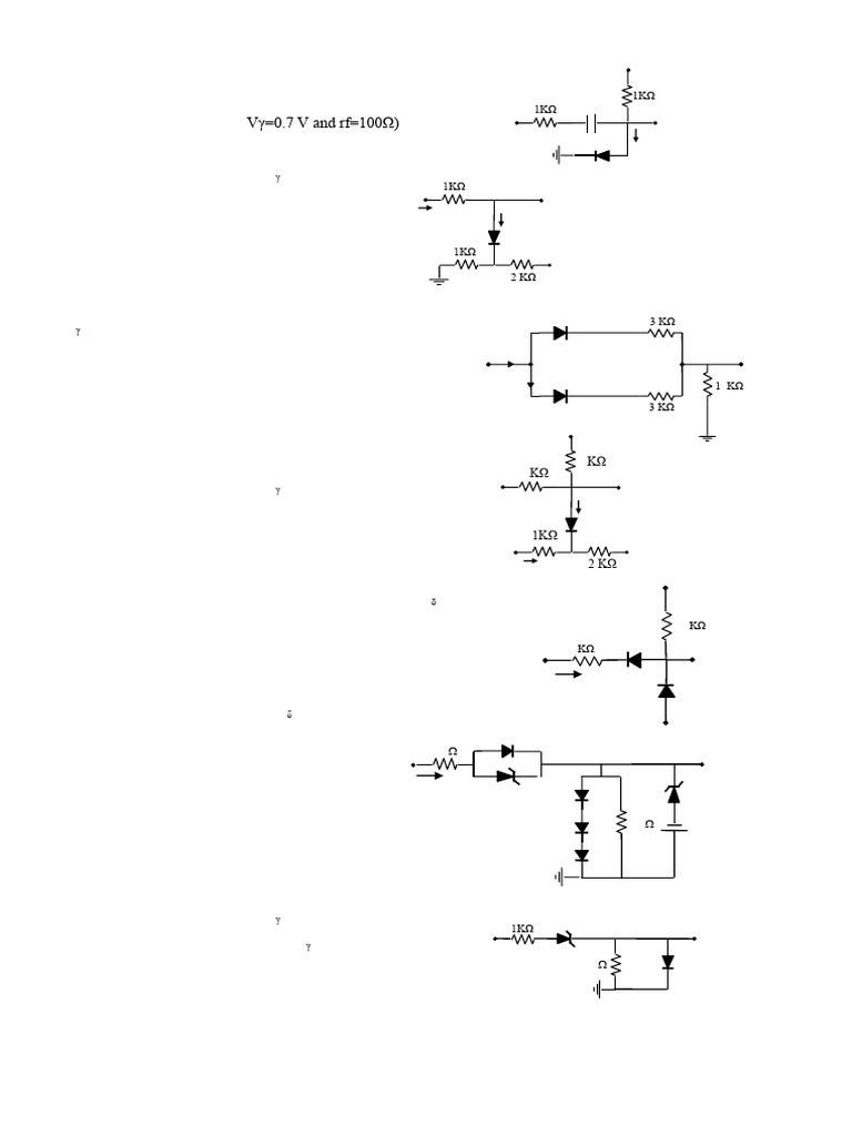 Diode Problems Set 1 and 2 | PDF | Electrical Network | Direct Current