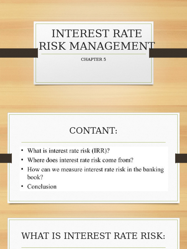 Interest Rate Risk Management | PDF | Interest | Interest Rates