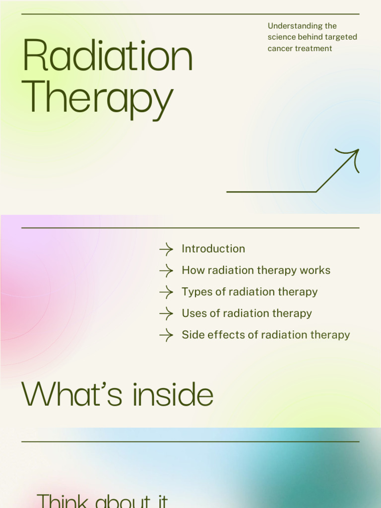 Copy of Radiation Therapy Slides_20251108_174958_0000 | PDF | Radiation ...