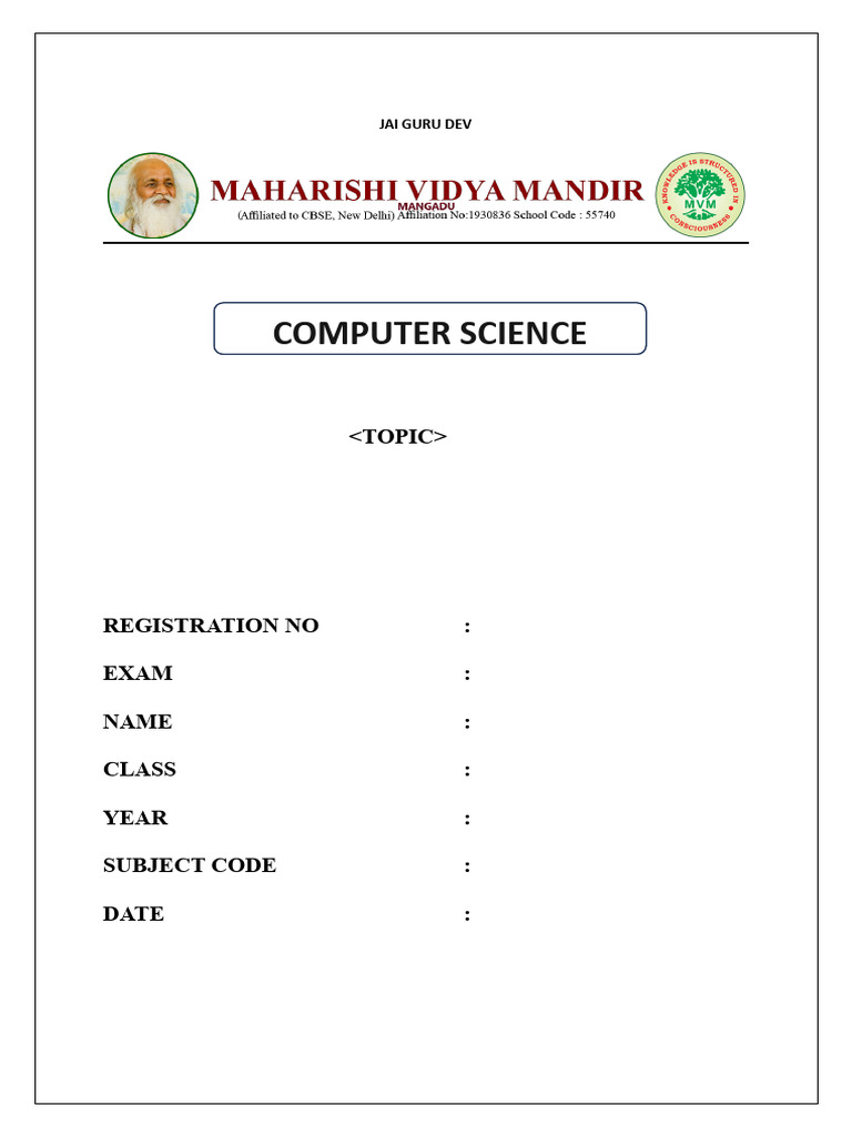 Computer Science Exam Registration Details | PDF