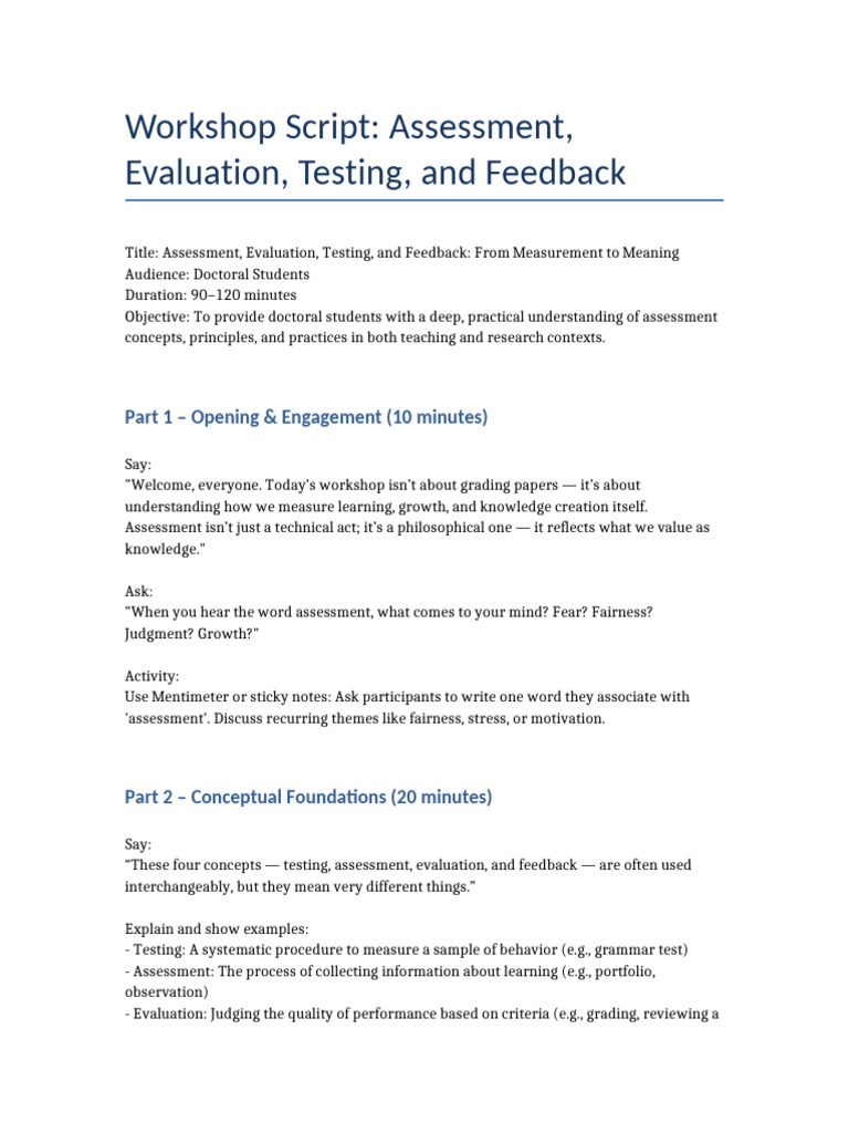 Effective Assessment Strategies for Doctoral Students | PDF | Educational Assessment | Evaluation