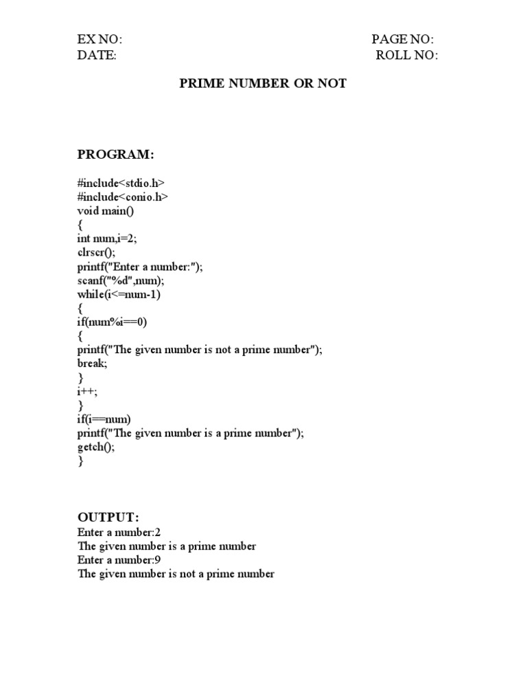 Prime No. or Not | PDF
