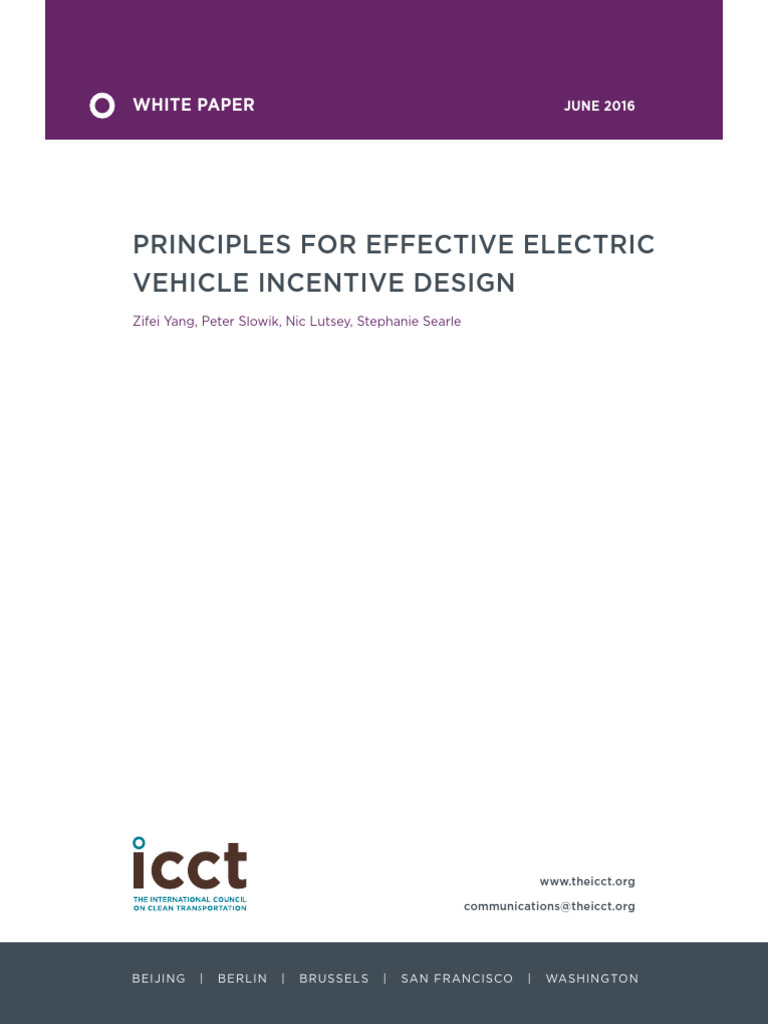 Principles For Effective Electric | PDF | Taxes | Electric Vehicle