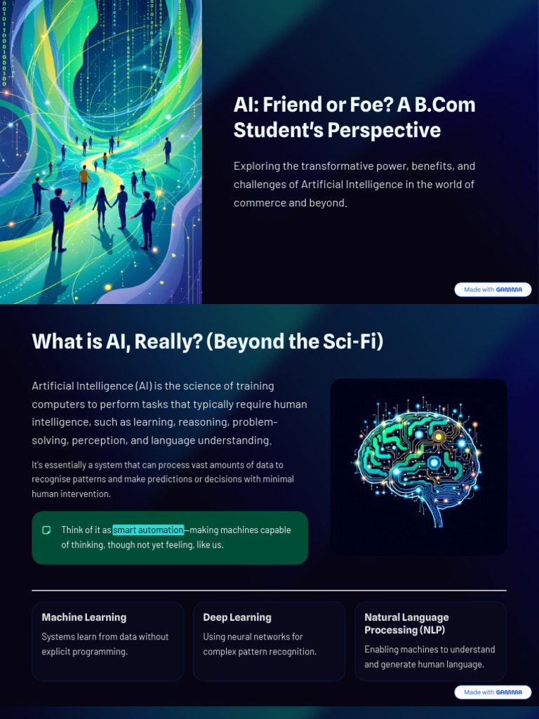 AI Friend or Foe A BCom Students Perspective | PDF | Artificial ...