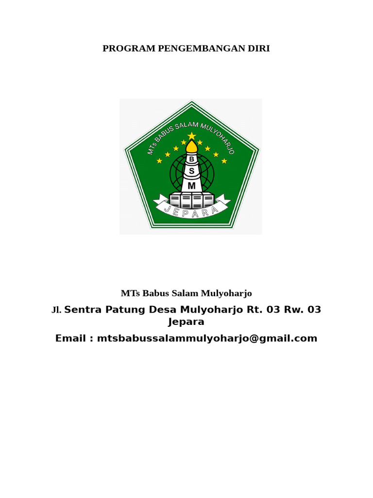 Program Pramuka MTs Babus Salam Jepara | PDF