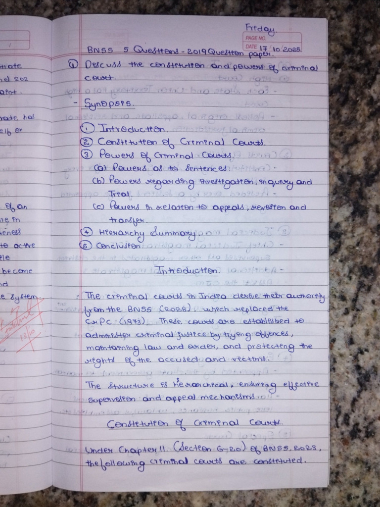 BNSS 5 Questions With Answers 21-Oct-2025 20-25-30 | PDF
