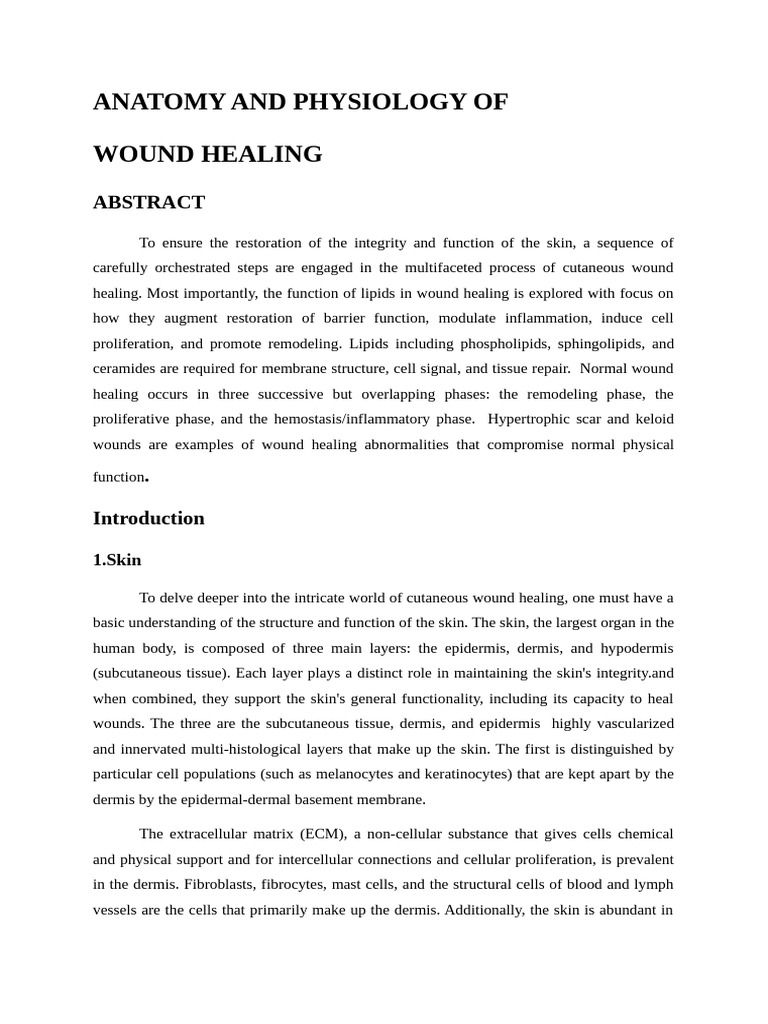 Anatomy and Physiology of Wound Healing | PDF | Wound Healing | Macrophage