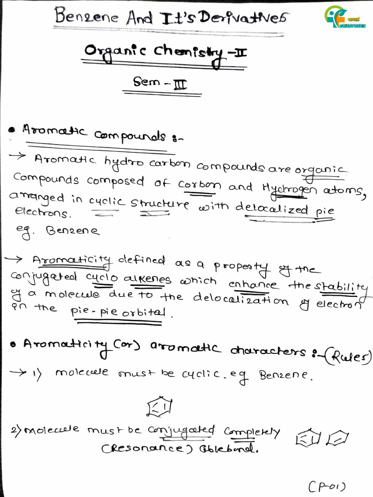 Benzene and It's Structure UNIT 1 Organic Chemistry II by AAPALPHARMACY ...