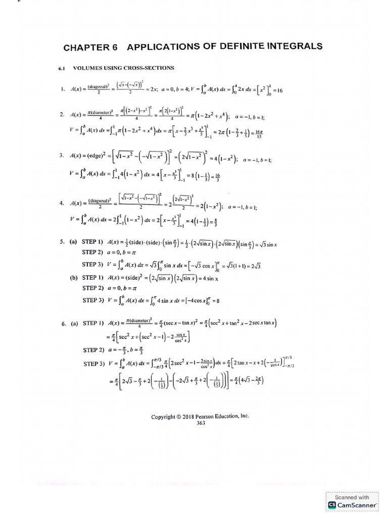 CH-6 Application of Difinite Integrals | PDF