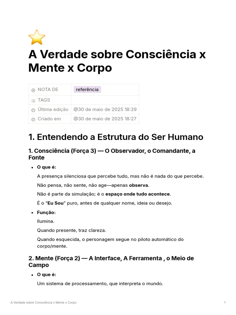Consciência, Mente e Corpo: Entenda a Relação | PDF | Mente | Consciência