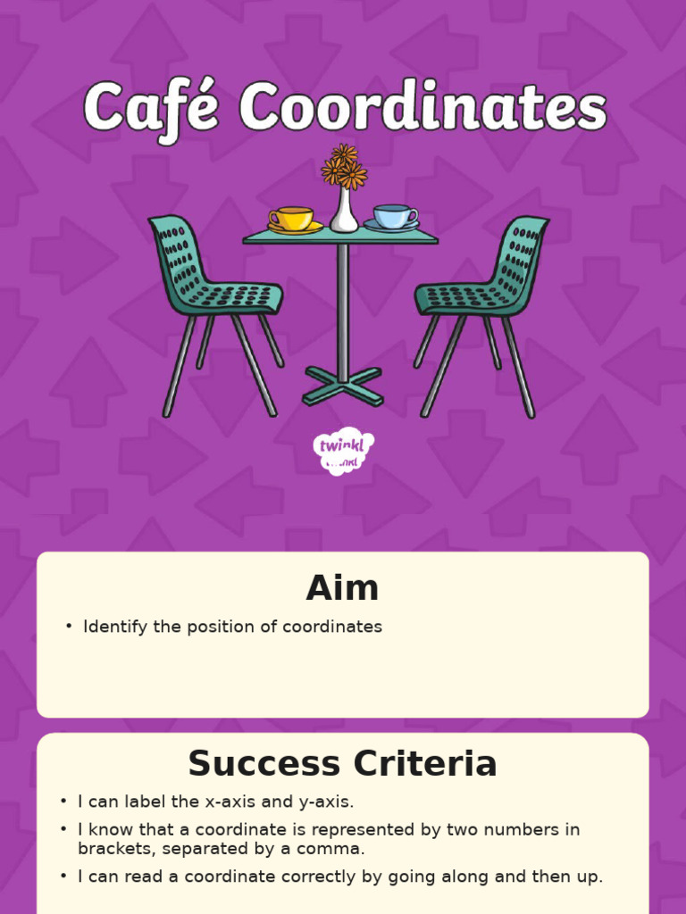 Lesson Presentation Cafe Coordinates | PDF | Cartesian Coordinate ...