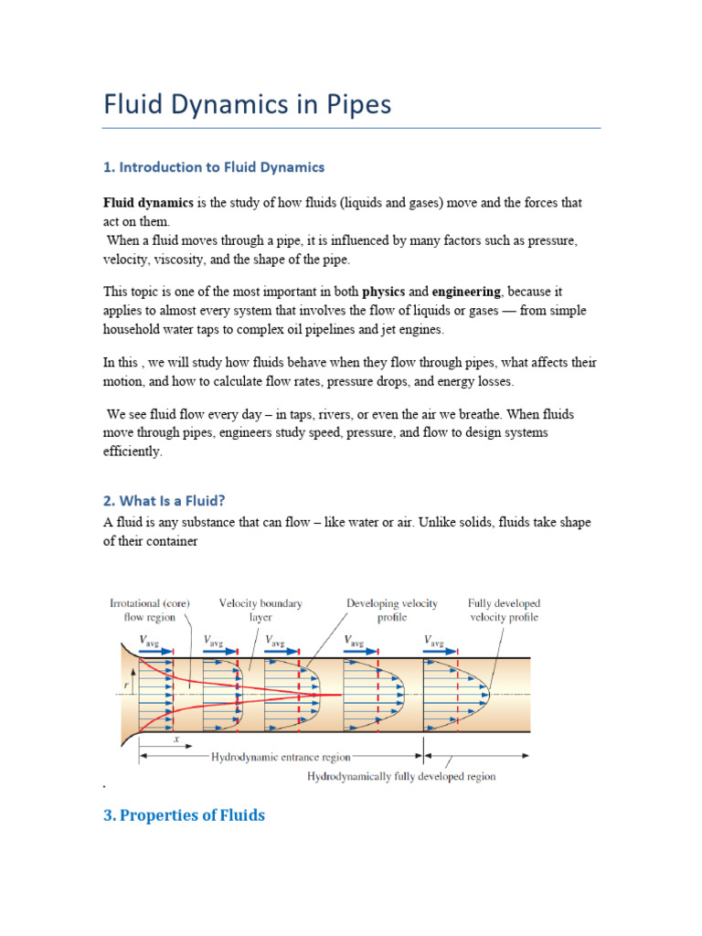 Fluid Dynamics in Pipe Flow Analysis | PDF | Fluid Dynamics | Pressure