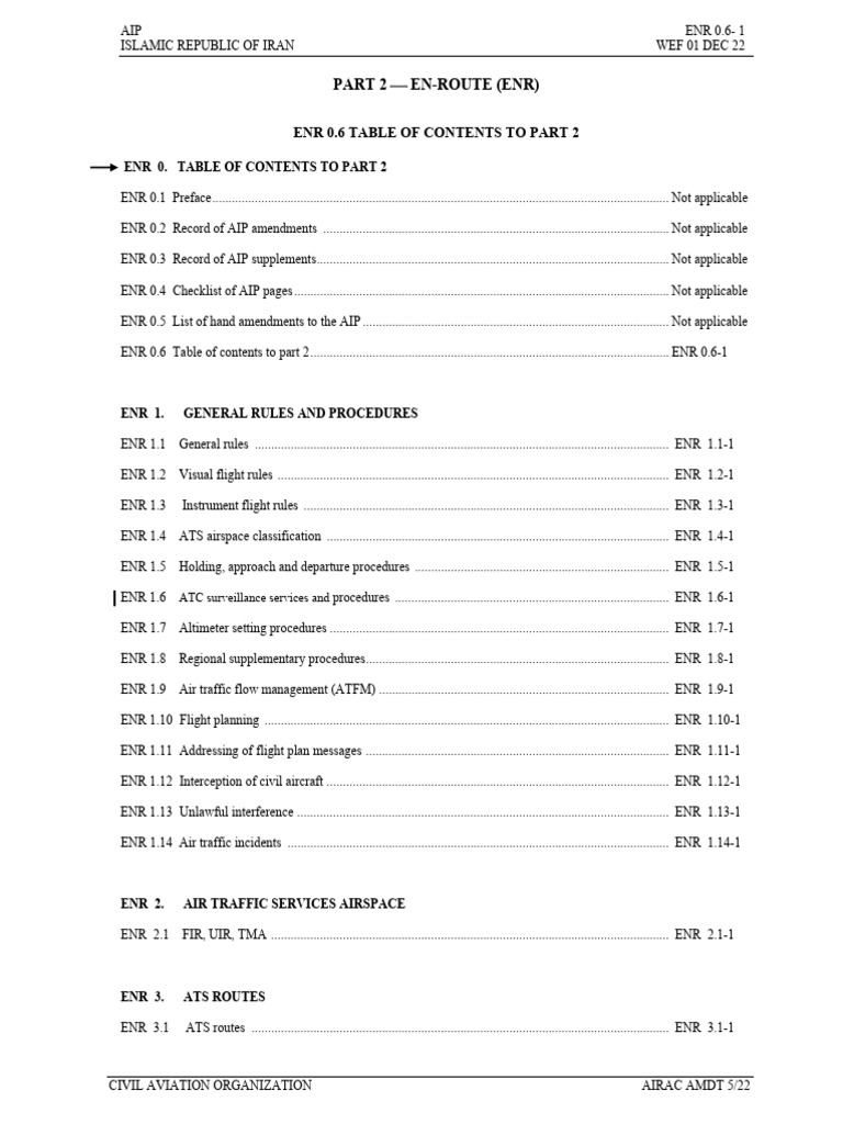 Part 2-En-Route (Enr) | PDF | Instrument Flight Rules | Visual Flight Rules