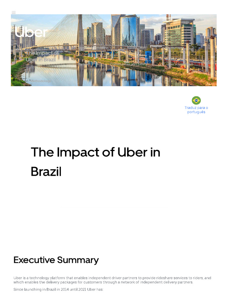 Relatório Uber - The Impact of Uber in Brazil | PDF