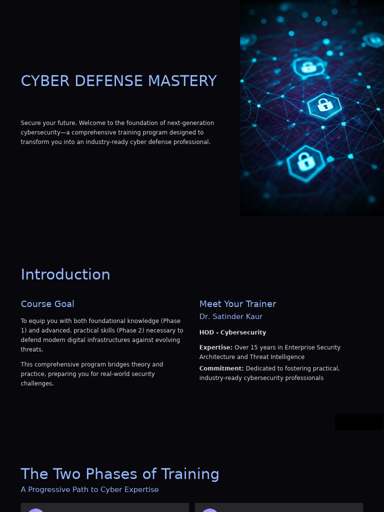 Cyber Defense Mastery | PDF | Computer Network | Security