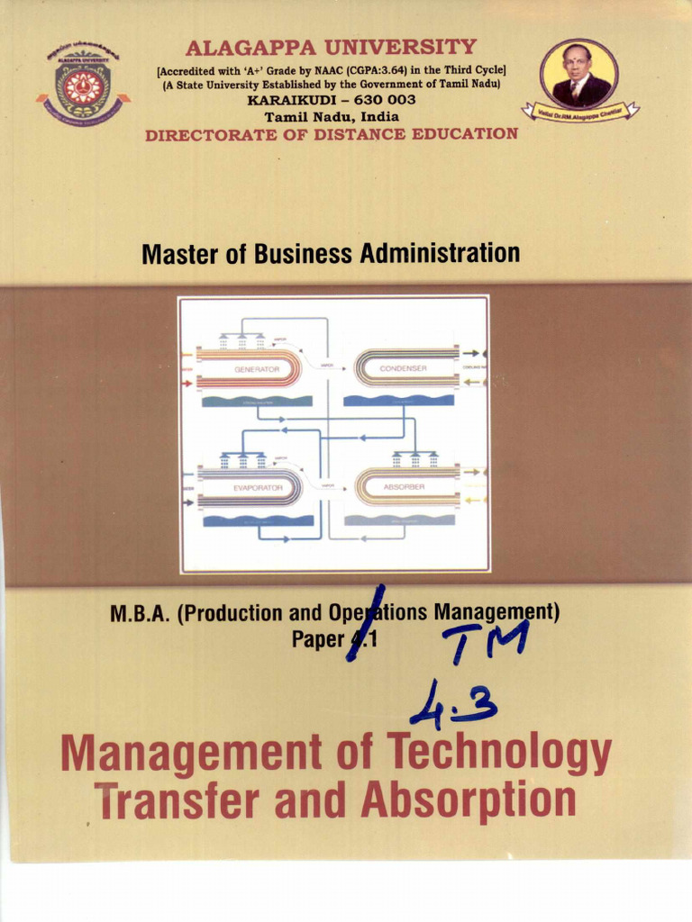 Technology Transfer and Absorption MBA Guide | PDF | Intellectual ...