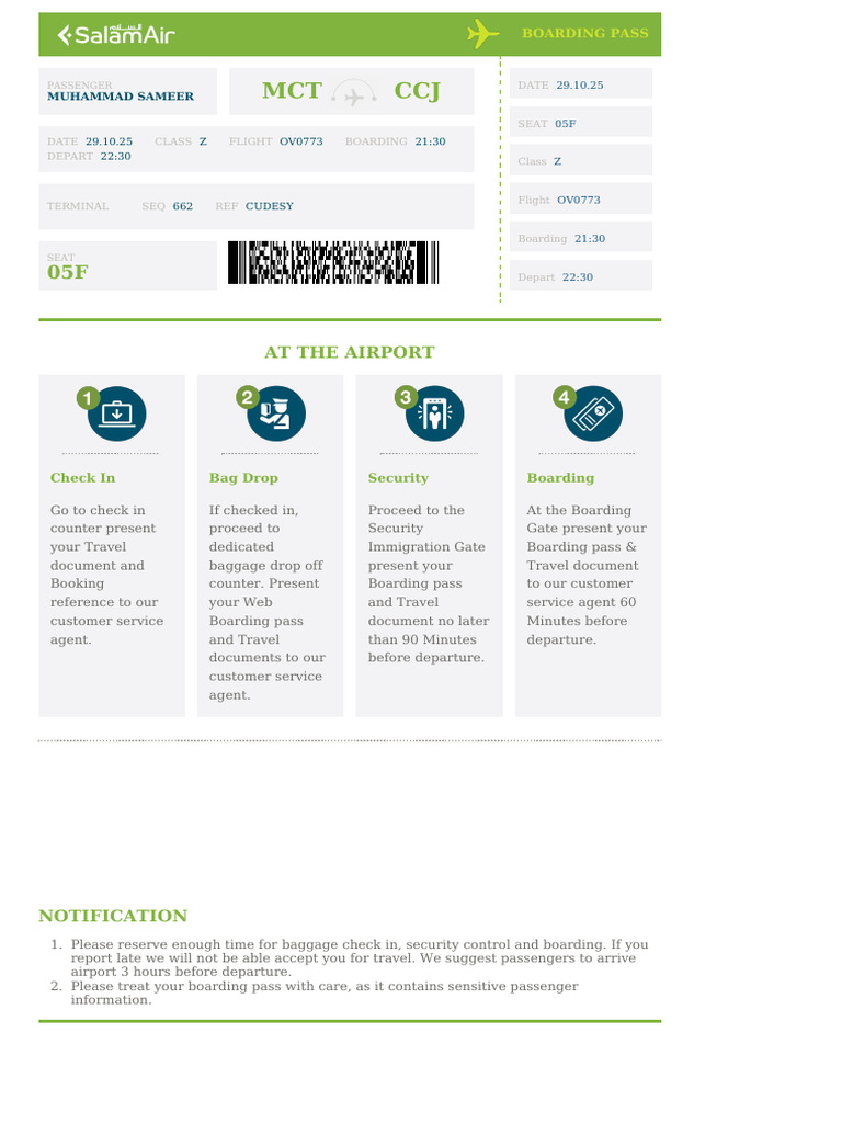 Boarding Pass | PDF