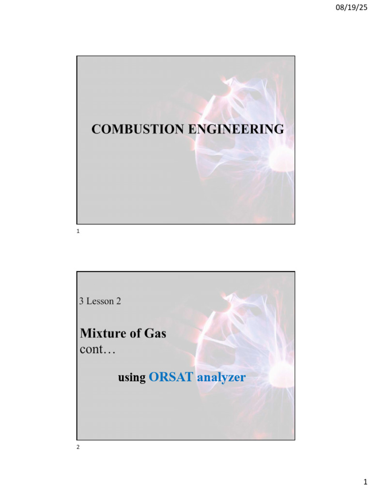 03 Lesson 2 Combustion - Mixture of Gas Orsat | PDF | Carbon Monoxide ...