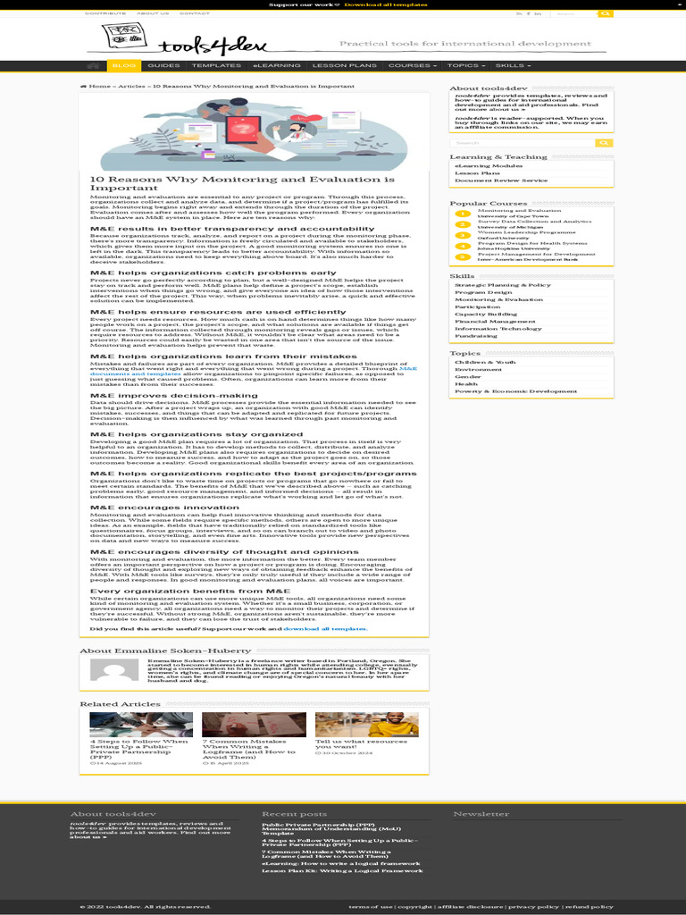 Importance of Monitoring & Evaluation | PDF | Evaluation | Monitoring ...