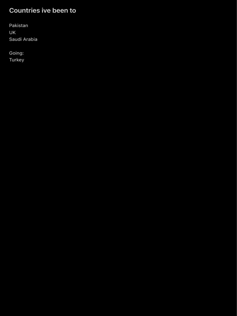 Countries Ive Been To | PDF